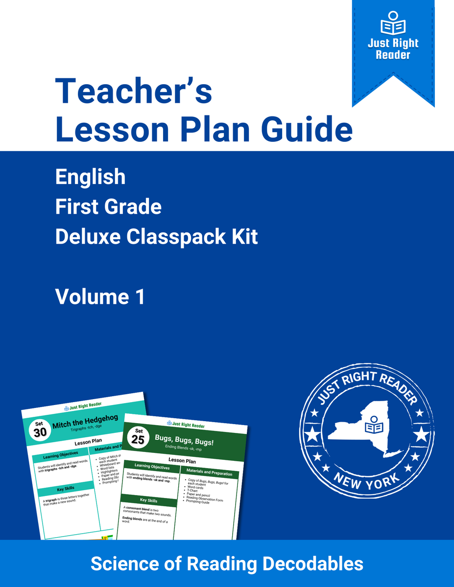 Teacher Guide - 1st Grade Deluxe Classpack Volume 1 - Just Right Reader