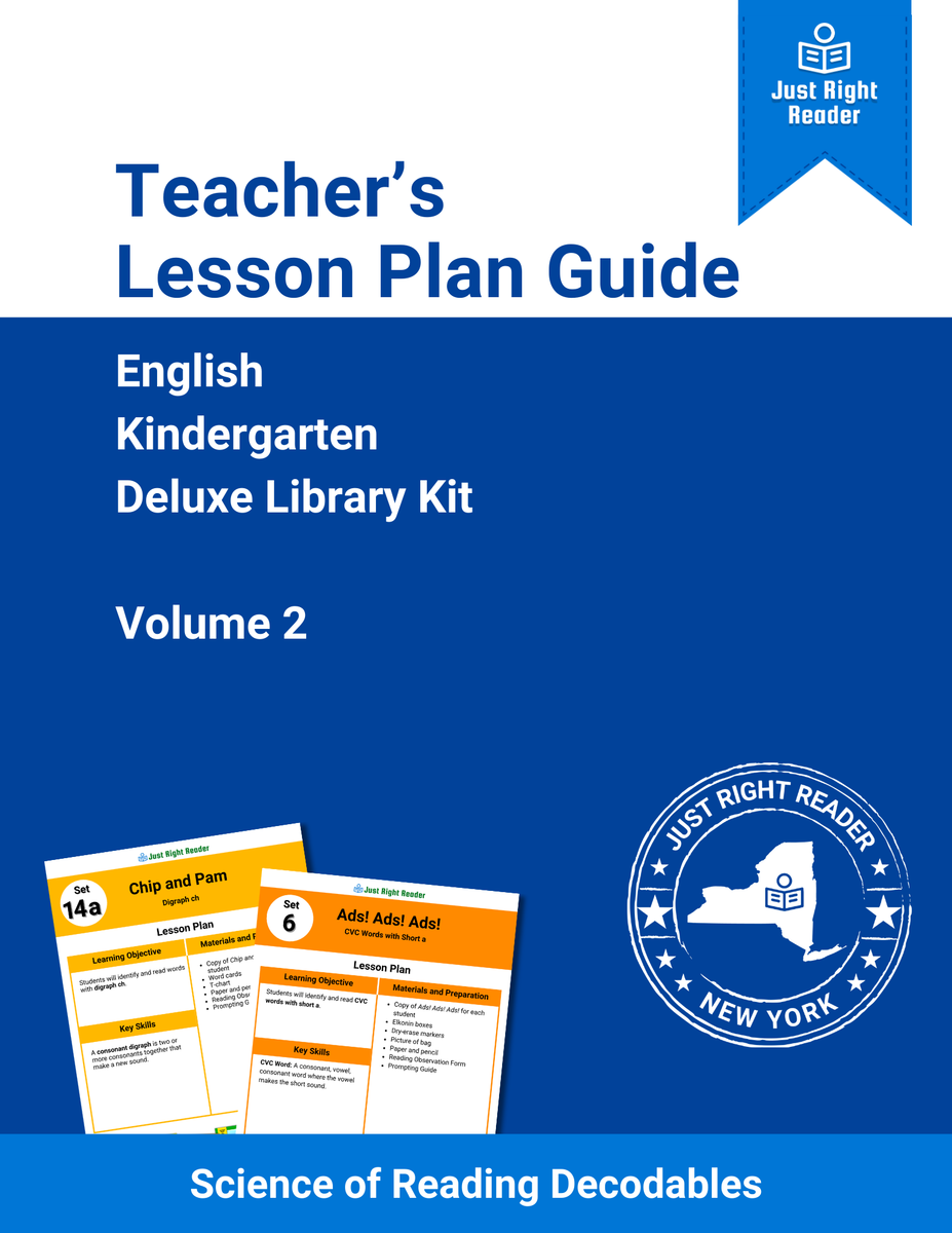 Teacher Guide - Kindergarten Deluxe Library Volume 2 - Just Right Reader