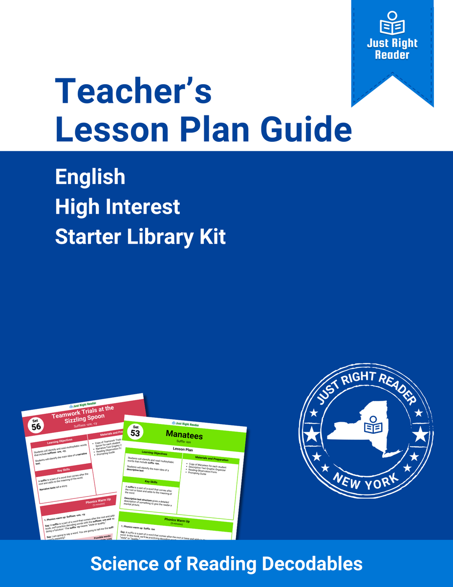 Teacher Guide - High Interest Starter Library - Just Right Reader