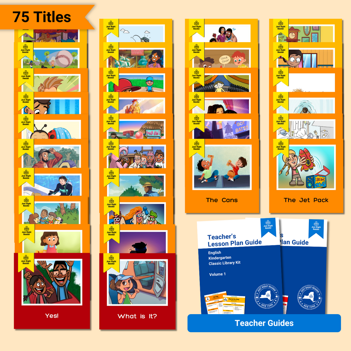 Kindergarten Classic Library, 2024-2025 Edition: English, 75 titles, 75 books, 2 Teacher Guides ...