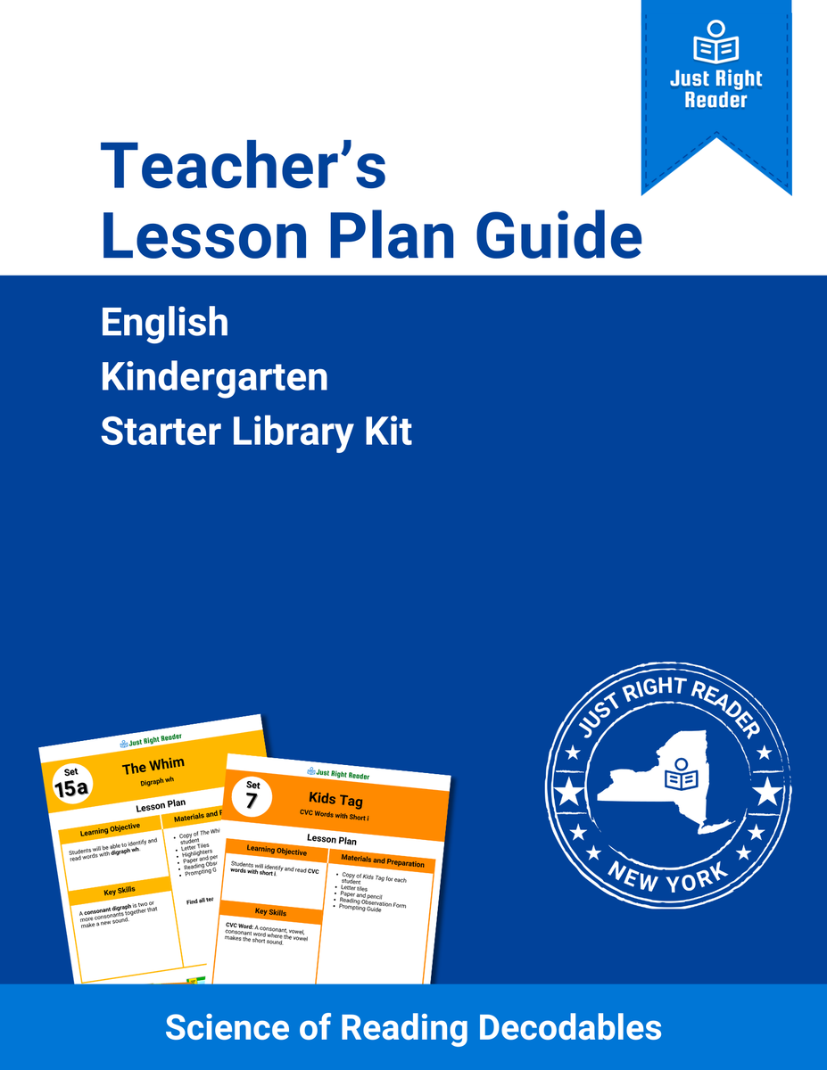 Teacher Guide - Kindergarten Starter Library - Just Right Reader