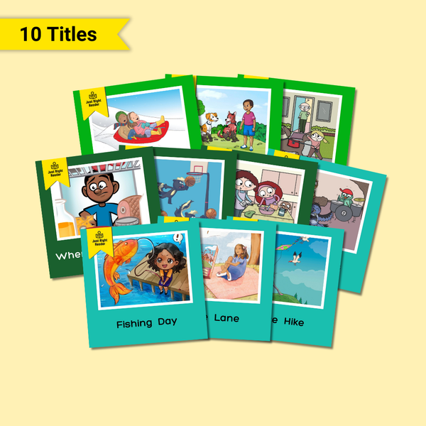 1st Grade Starter Library, 2024-2025 Edition: English, 10 titles, 10 b - Just Right Reader